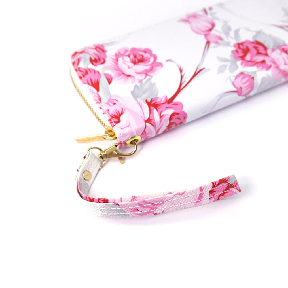 Elisa Pink and White Floral Purse
